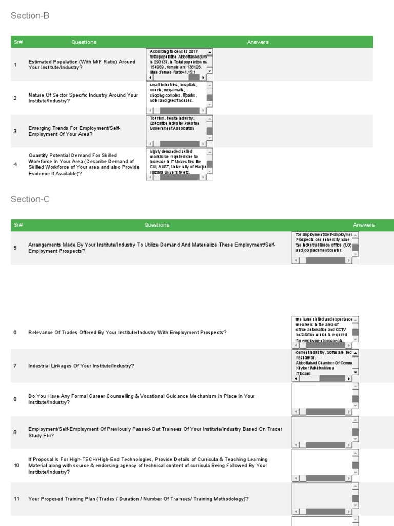 Section-B: SR# Questions Answers | PDF | Employment | Industries