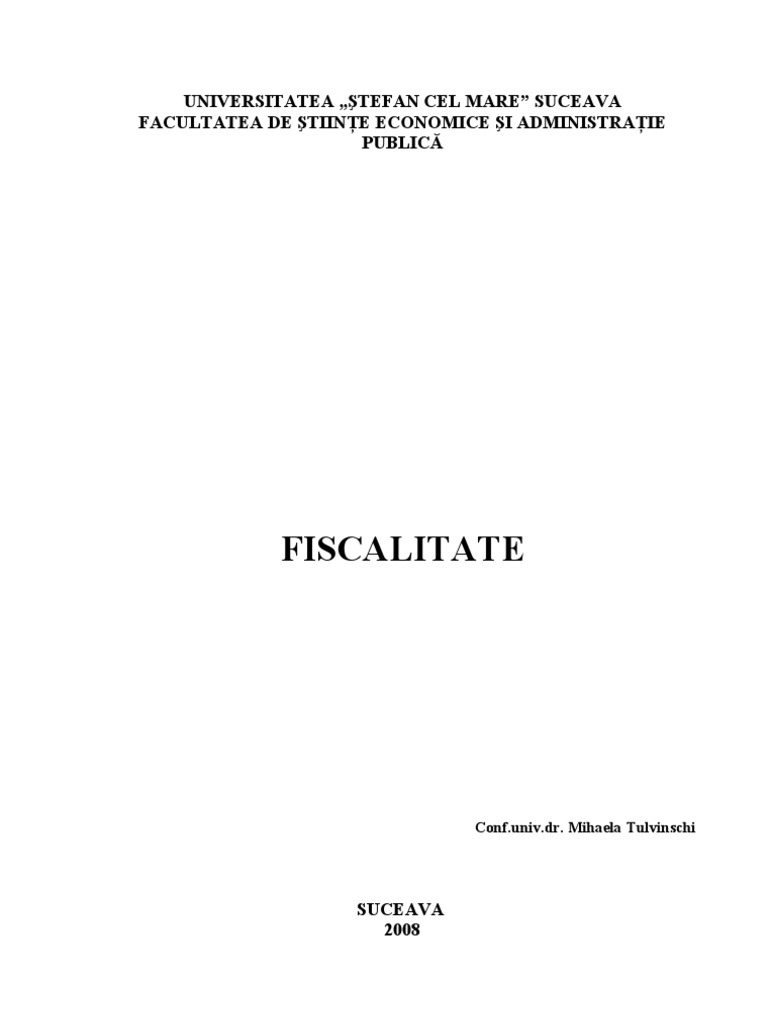 Fiscalitate 2. | PDF