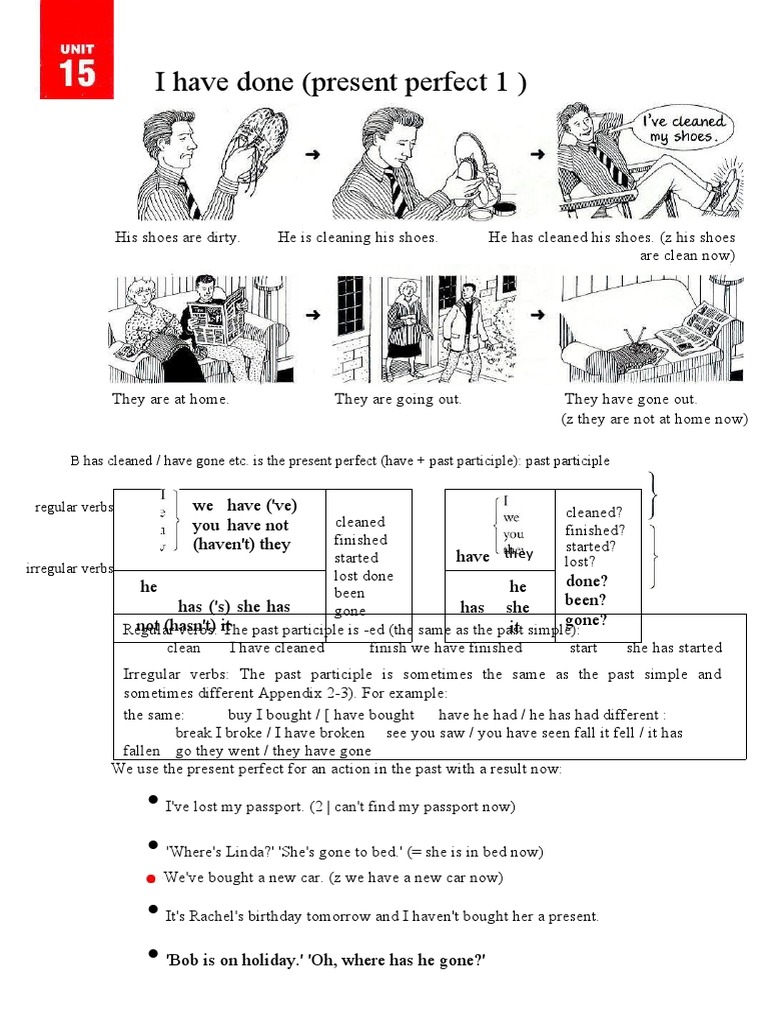 I Have Done (Present Perfect 1) | PDF | Grammar | Syntax