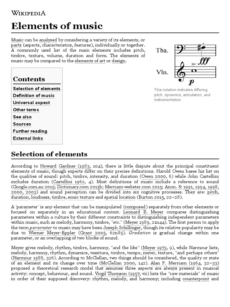 Elements of Music | Download Free PDF | Elements Of Music | Musical ...