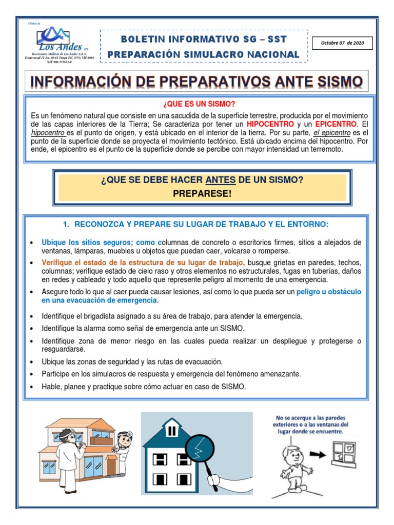 Boletin 6 Preparativos Ante Sismos | PDF | Temblores | Ascensor