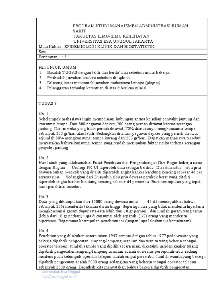 PDF Tugas Epimars Temu 3 | PDF