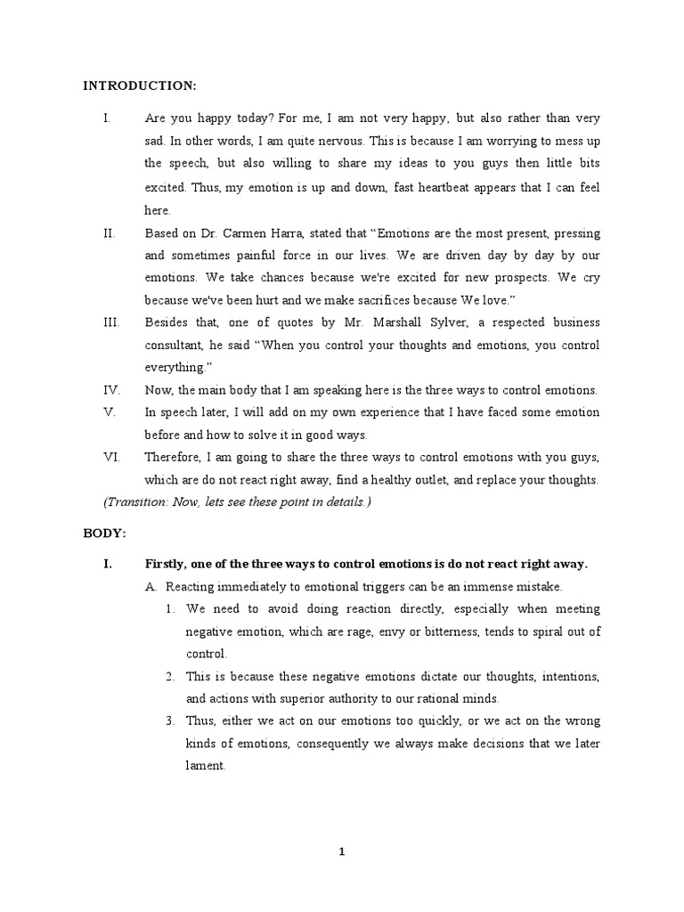 How To Control Emotions | PDF | Thought | Emotions