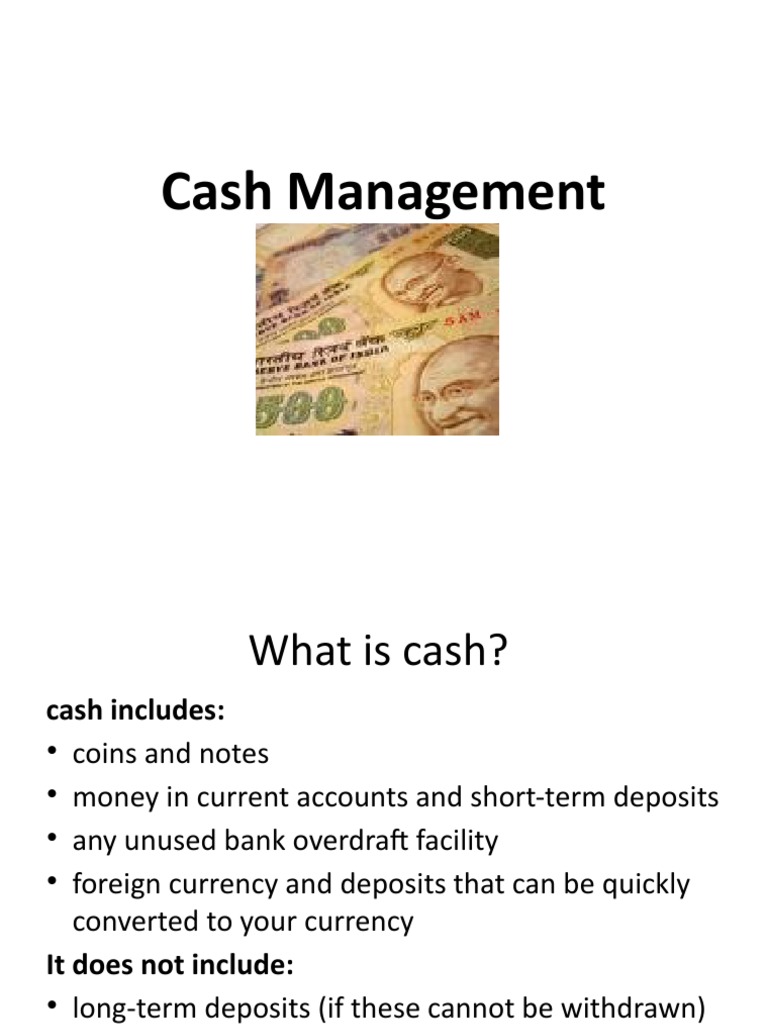 Cash Management | PDF | Cash | Balance Of Payments