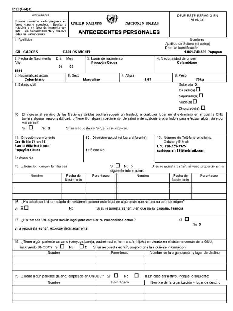 Formato p11 | PDF | Naciones Unidas | Relaciones Internacionales