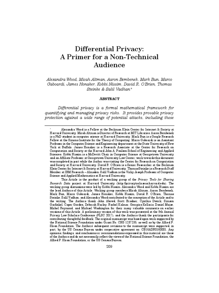 Differential Privacy For Non Technical Audience | PDF | Privacy ...