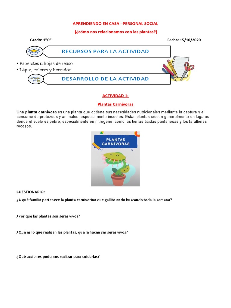 Ficha 15 de Octubre | PDF