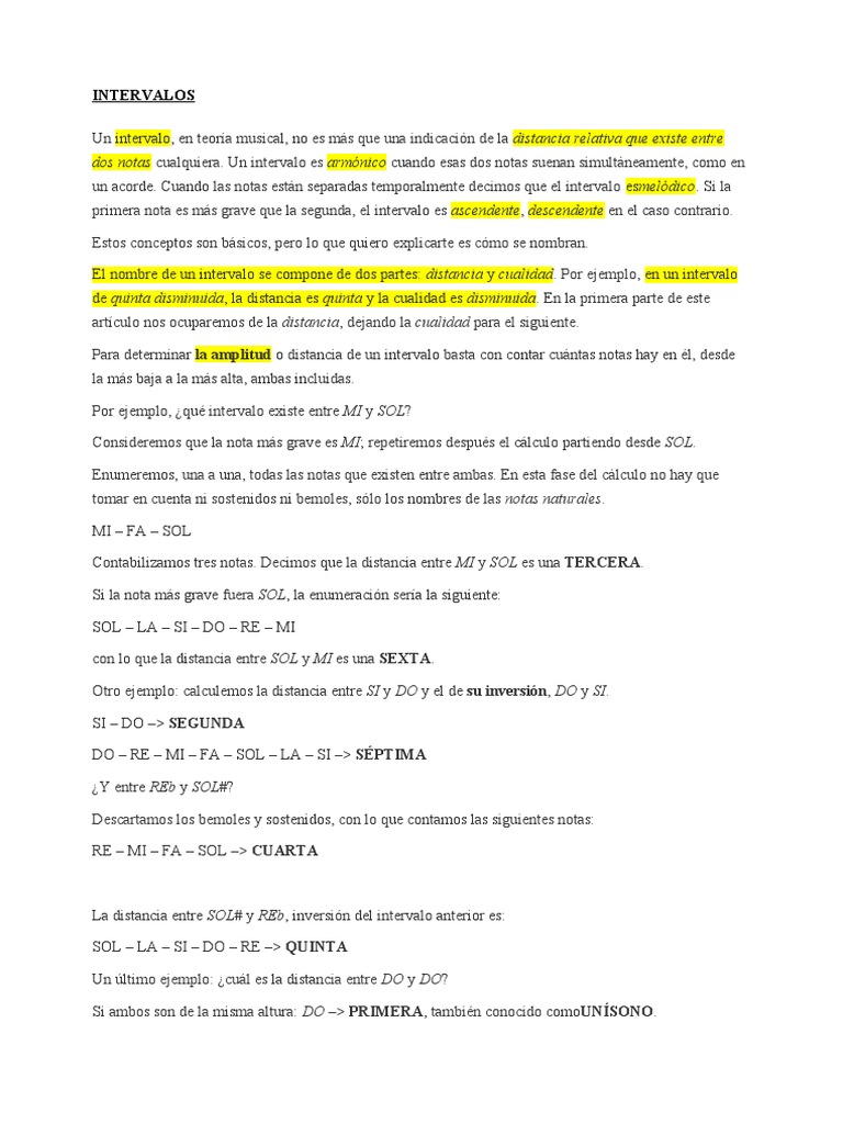 Lenguaje Musical | PDF | Escala (música) | Intervalo (música)