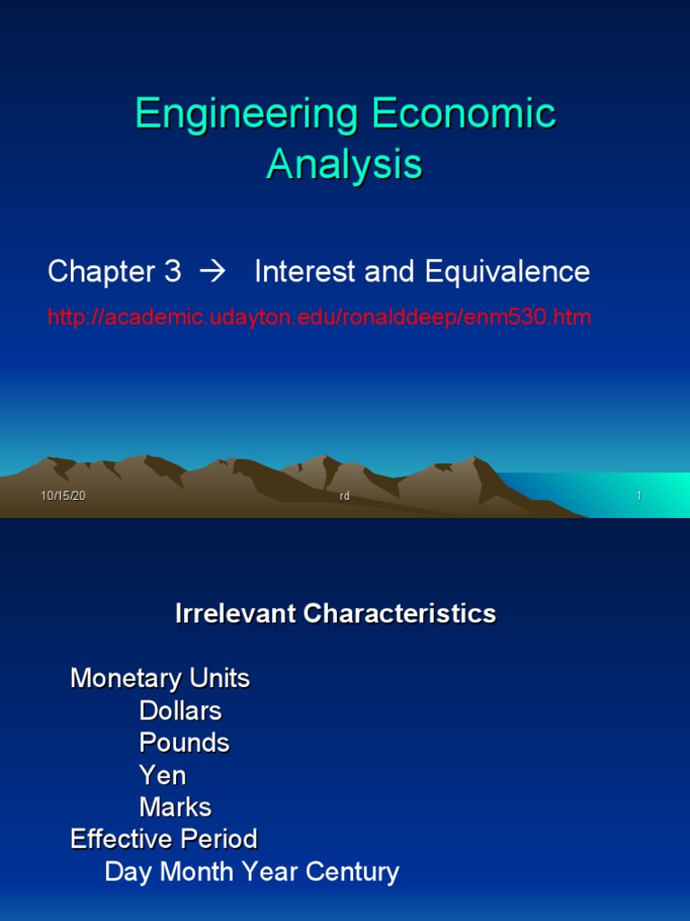 Engineering Economic Analysis | PDF | Time Value Of Money | Annual Percentage Rate