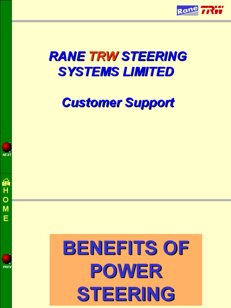 Rane TRW Steering Systems Limited Customer Support | PDF | Steering | Pump