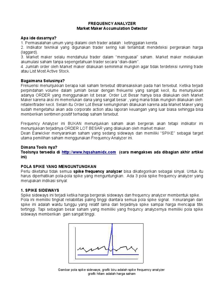 Analisis Spike Saham dengan Frequency Analyzer | PDF | Bisnis ...