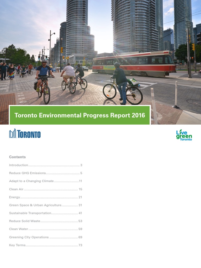 Toronto Environmental Progress Report | PDF | Air Pollution | Global ...