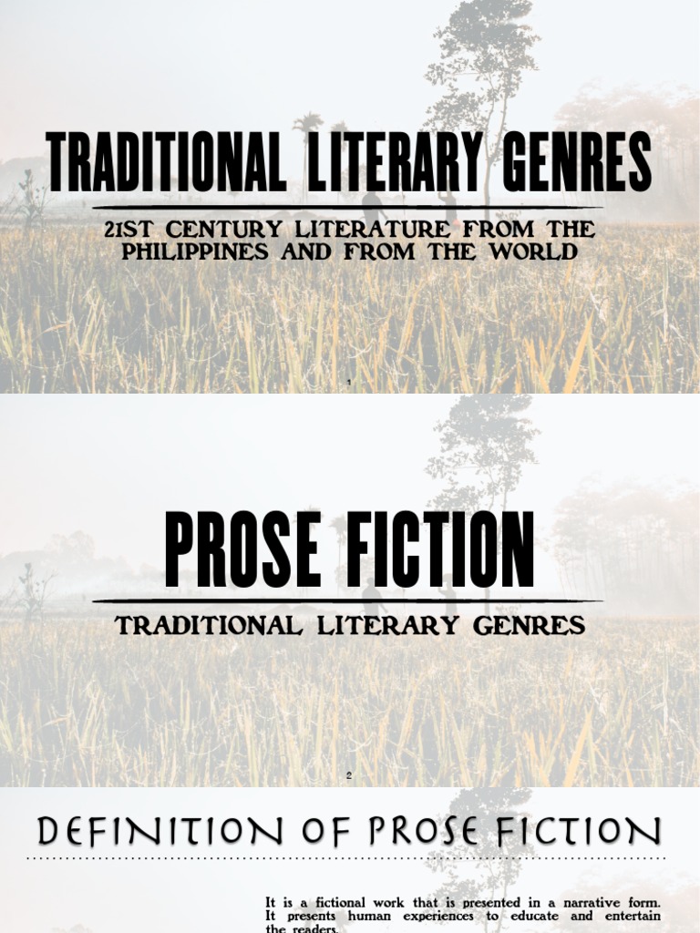 Traditional Literary Genres: 21St Century Literature From The ...