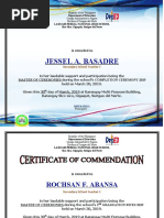 Certificate of Recogntion (BENCHMARKING) | PDF