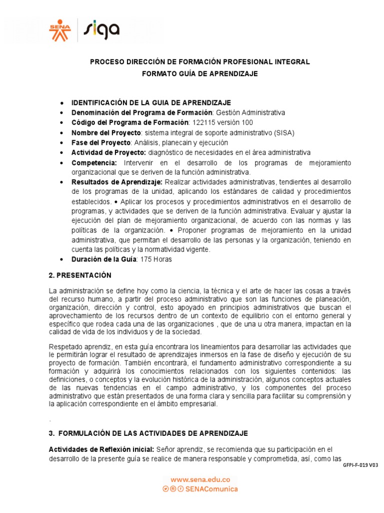 Gfpi-F-019 Guia de Aprendizaje | PDF | Planificación | Aprendizaje