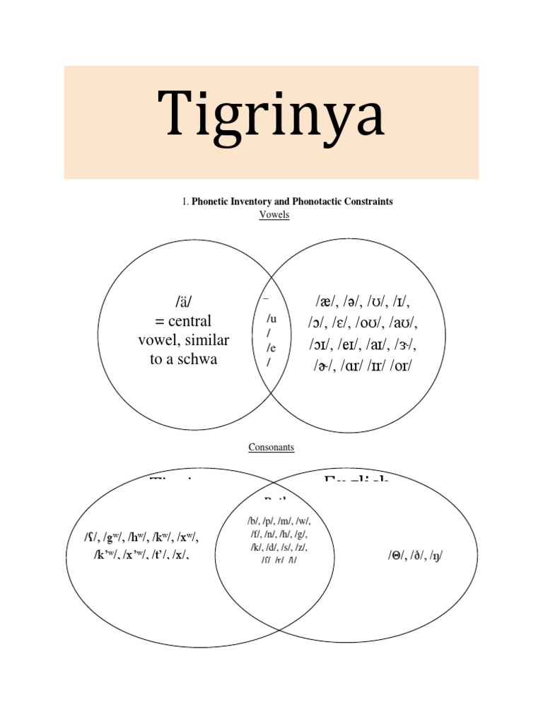 Tigrinya Language and Its Grammar Insights | PDF | Grammatical Gender ...