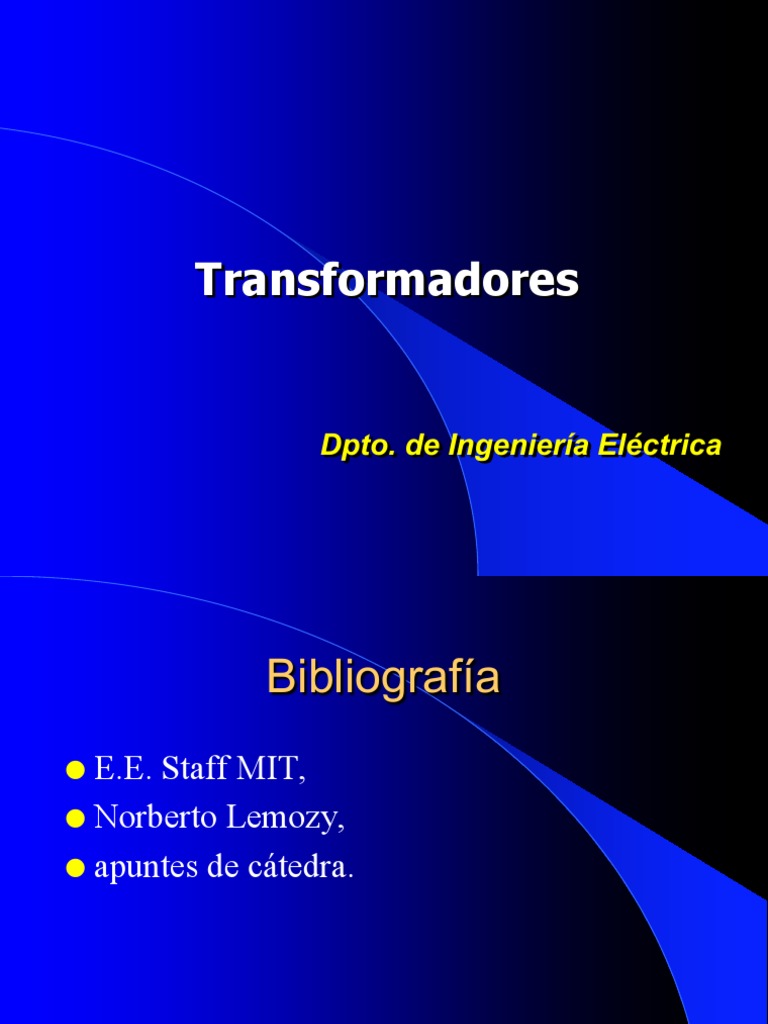 Trafo Ideal - PPT Transformadores | PDF | Transformador | Inductor