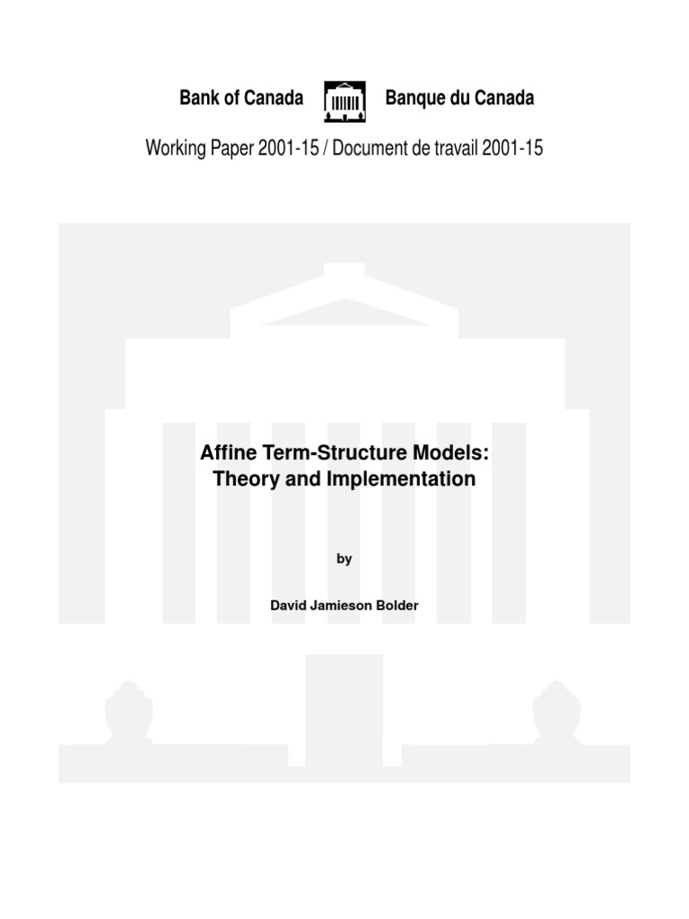 Affine Term Structure Models Pdf Business