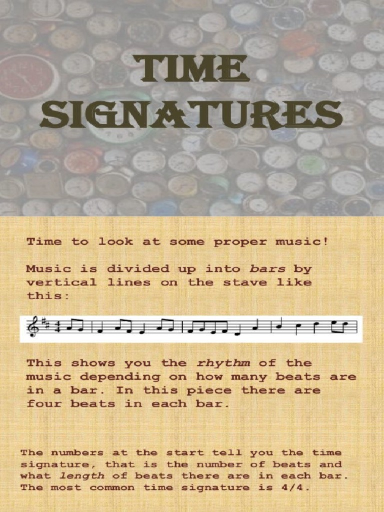 Time Signature Drawing Assignment | PDF