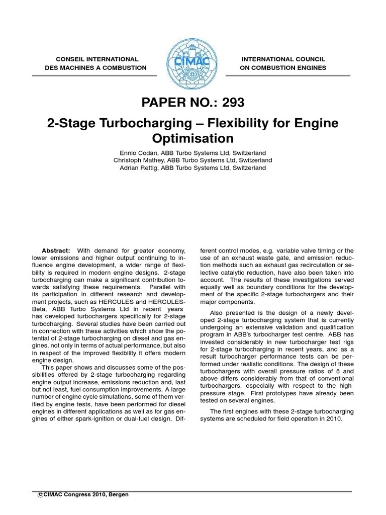 2-Stage Turbocharging PDF | PDF | Turbocharger | Turbine