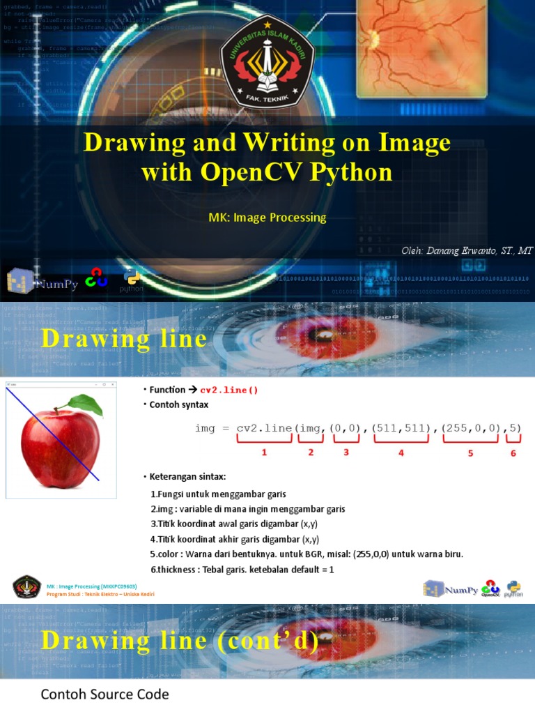 Drawing and Writing On Image With OpenCV Python | PDF | Ellipse | Elementary Geometry
