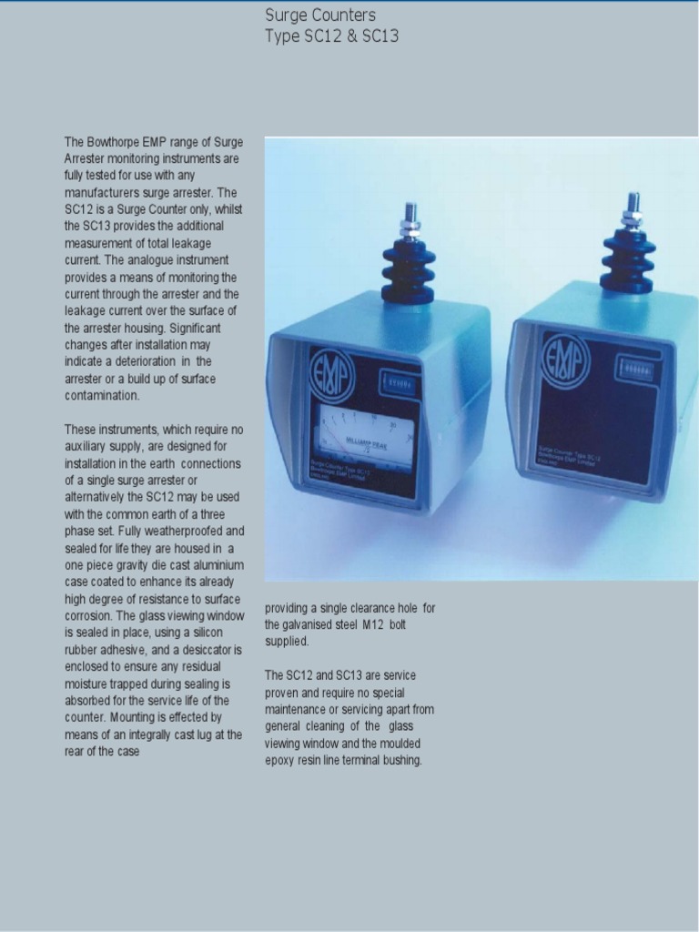 Surge Counters Type SC12 and SC13 | PDF | Electromagnetism ...