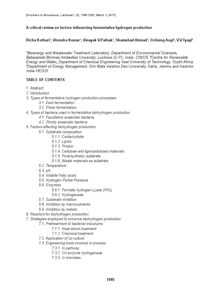 Kothari 2017 | PDF | Fermentation | Anaerobic Digestion