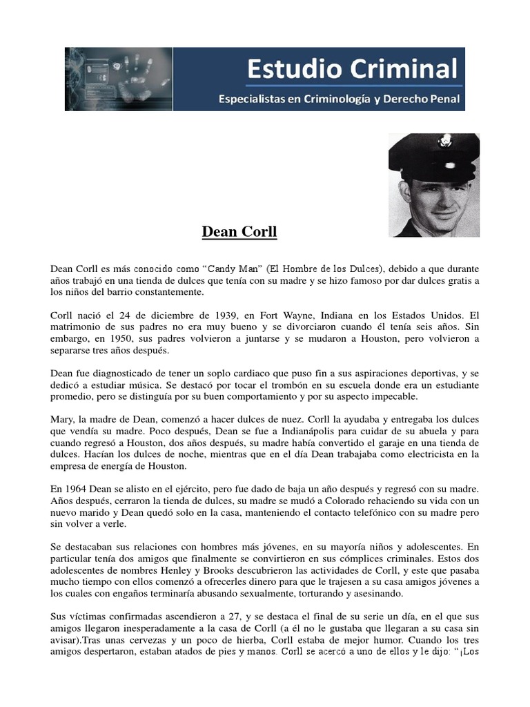 Casuistica - Caso Dean Corll CASUISTICA CURSO | PDF | Violencia | Policía