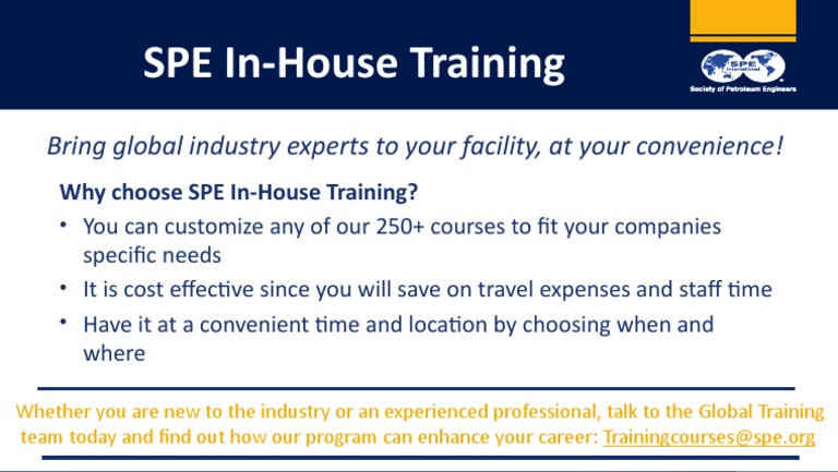 SPE Global Training Program | PDF