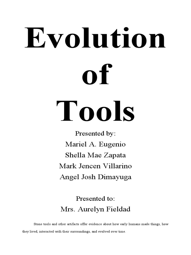 Evolution of Tools | PDF | Thumb | Finger