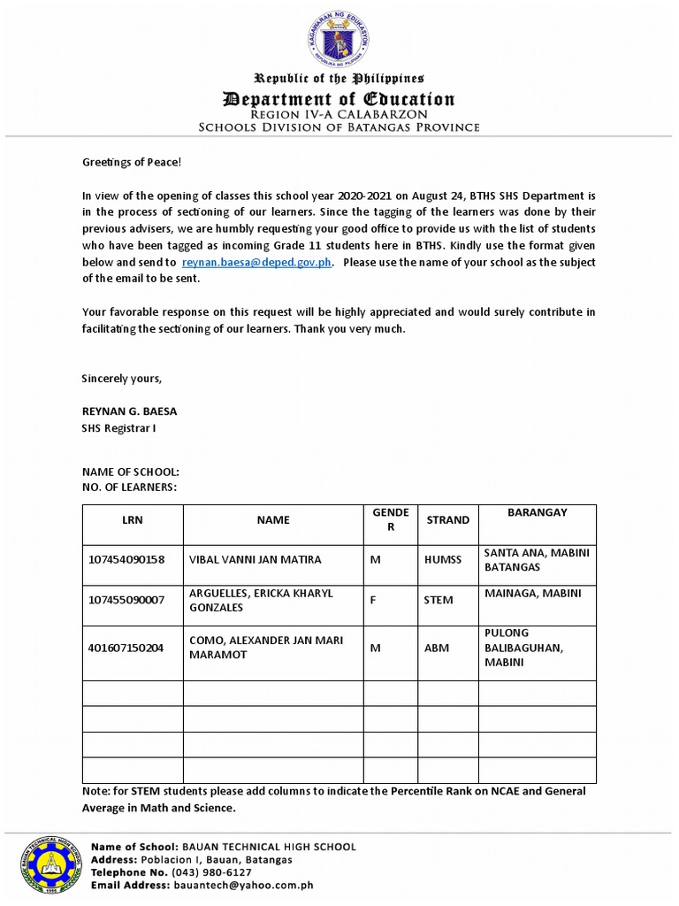 Reynan Baesa@deped Gov PH | PDF