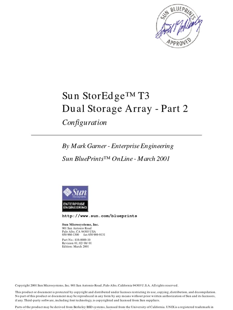 Sun Storedge™ T3 Dual Storage Array - Part 2: Configuration | PDF ...