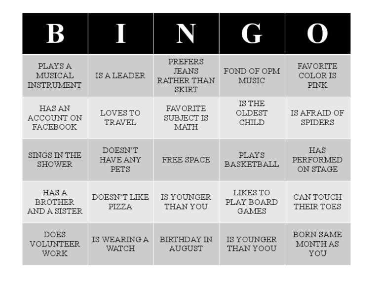 Human Bingo | PDF