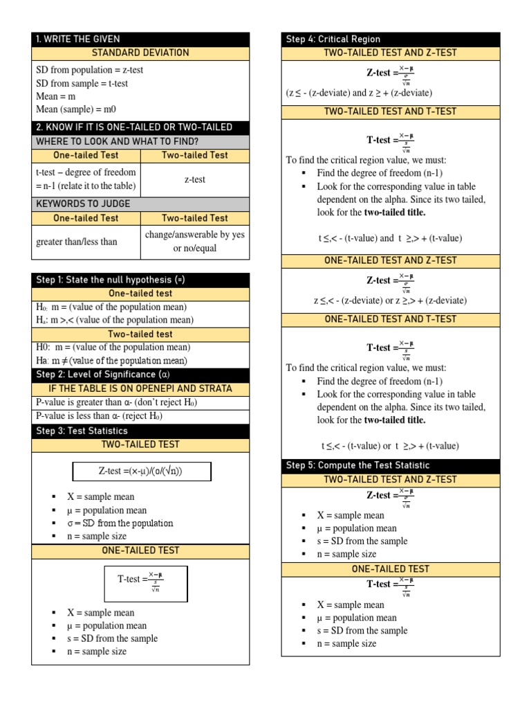 Finding Critical Regions in Z Tests | PDF | P Value | Student's T Test