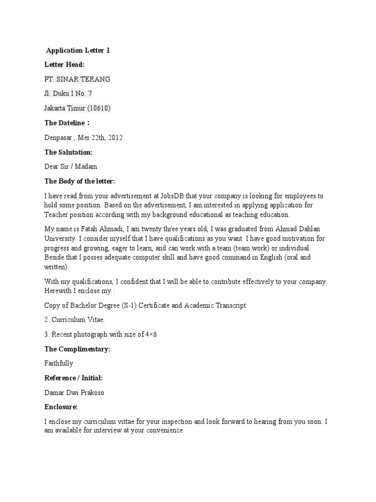 Application Letter 1 | PDF | Educational Stages | Academia