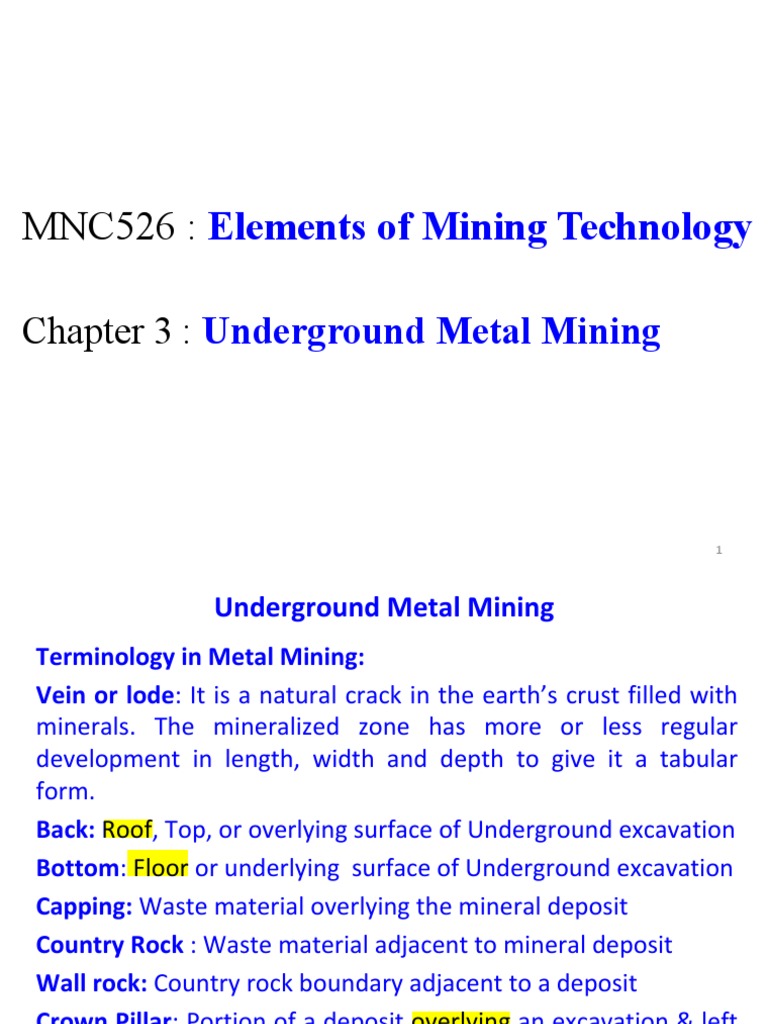 Elements of Mining Technology | PDF | Mining | Science