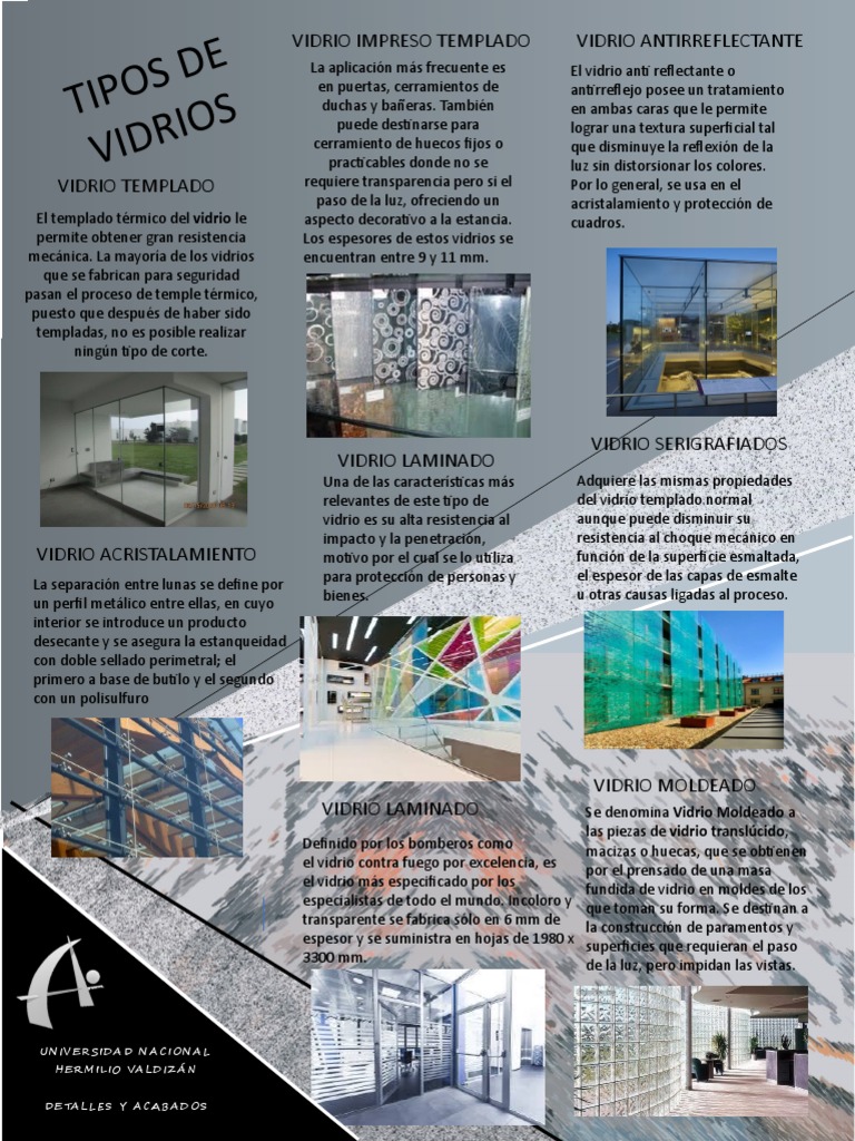 Tipos de Vidrio y sus Características | PDF | Lentes | Química