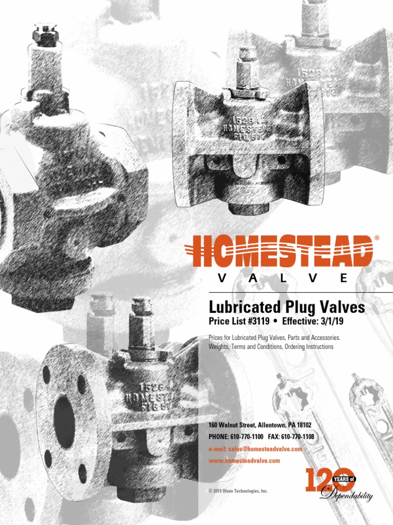 Lubricated Plug Valves: Price List #3119 - Effective: 3/1/19 | PDF ...