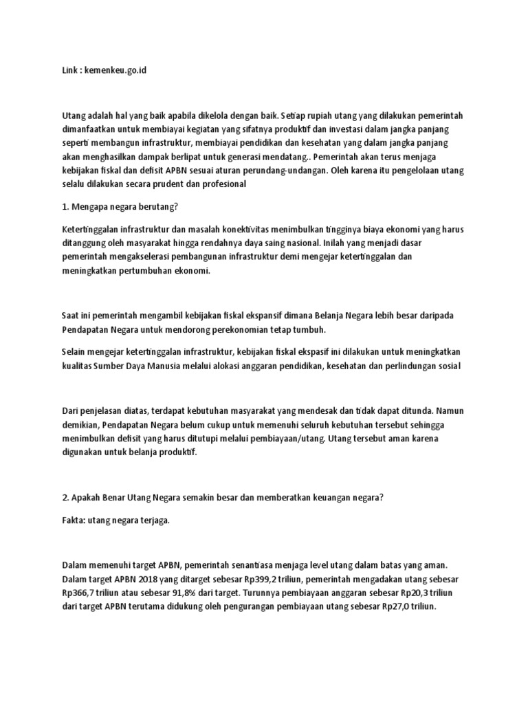 Analisis Utang | PDF