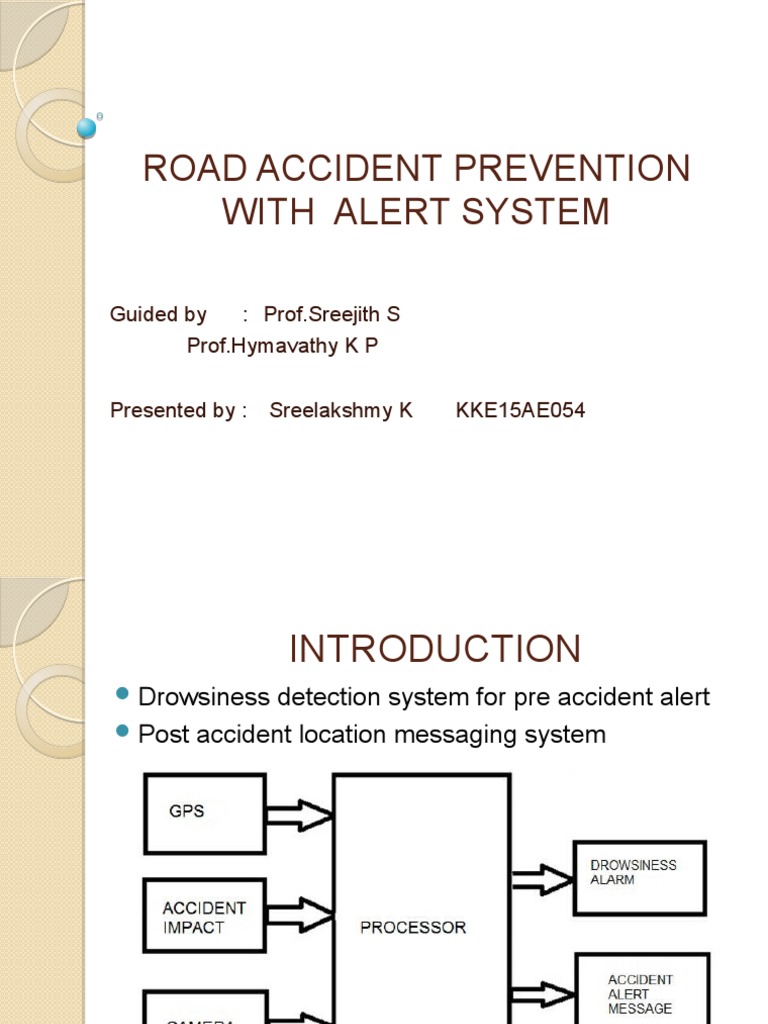 Road Accident Alert With Prevention System | PDF | Business ...