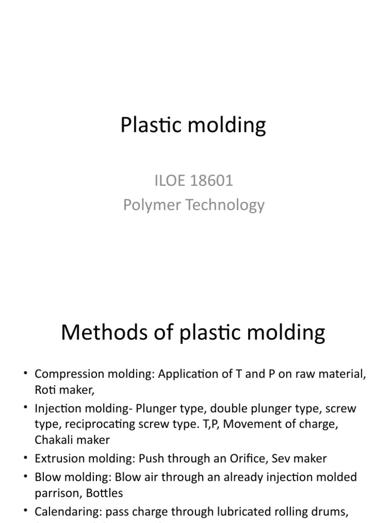 Plastic Molding Processes | PDF