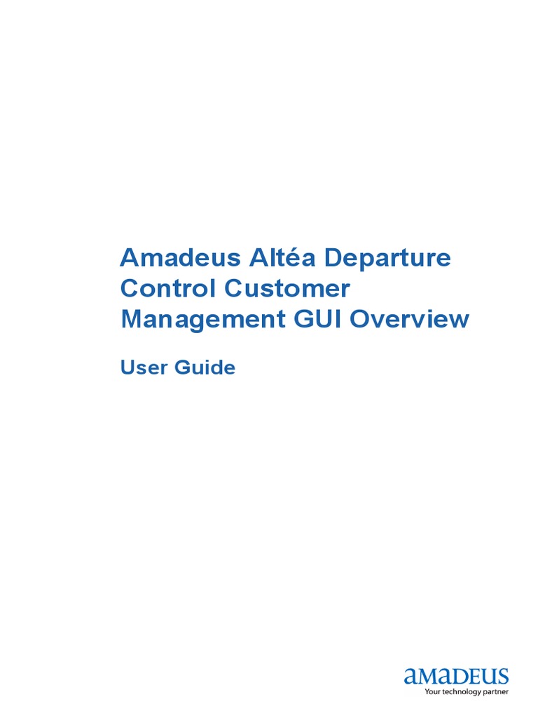 Amadeus Altea CM GUI Overview | PDF | Icon (Computing) | Menu (Computing)