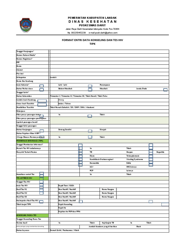 Formulir Skrining HIV | PDF