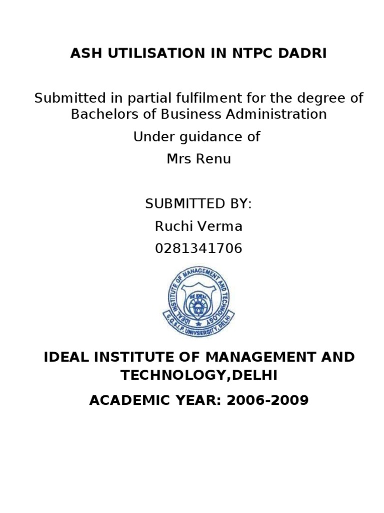 Ash Utilisation in NTPC Dadri | PDF | Fly Ash | Brick