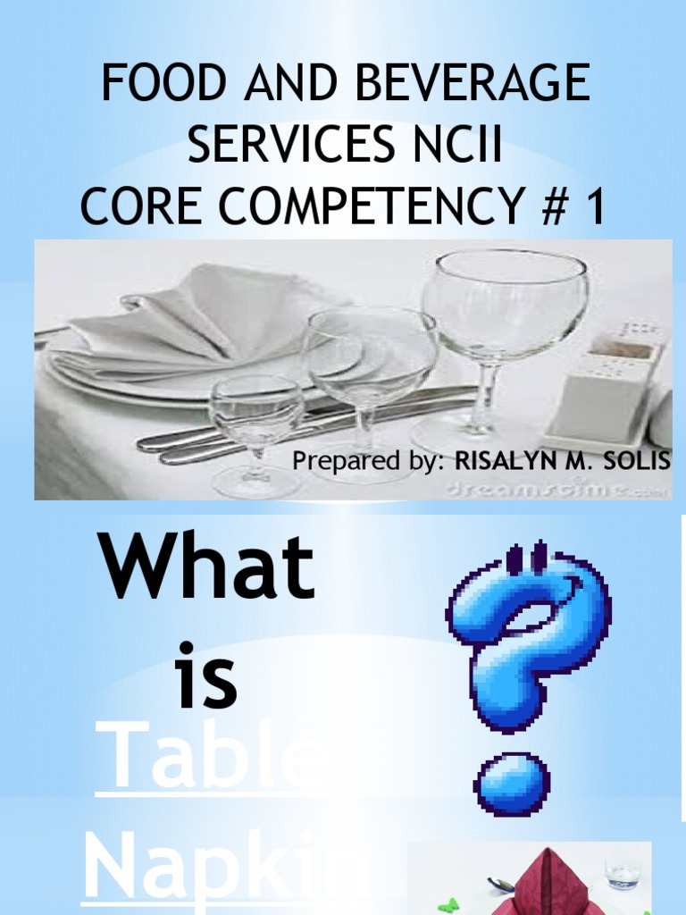 Presentation For Table Napkin | PDF