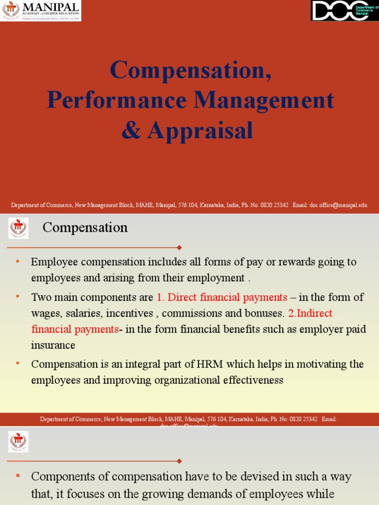Compensation Performance Management - Appraisal - Unit-5 | PDF ...