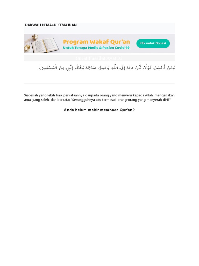 Dakwah Pemacu Kemajuan Nota T3 | PDF