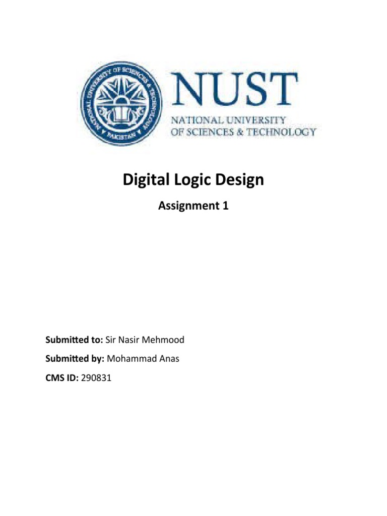 Digital Logic Design: Assignment 1 | PDF