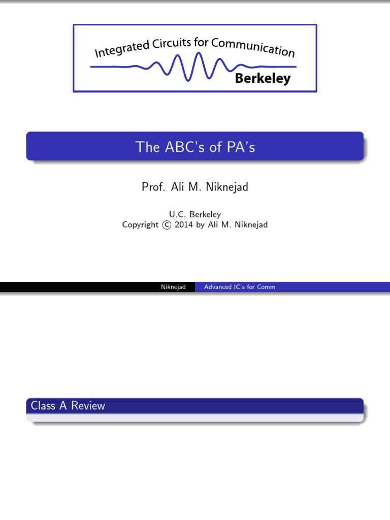 Module 6 2 PA Classes | PDF | Amplifier | Cmos