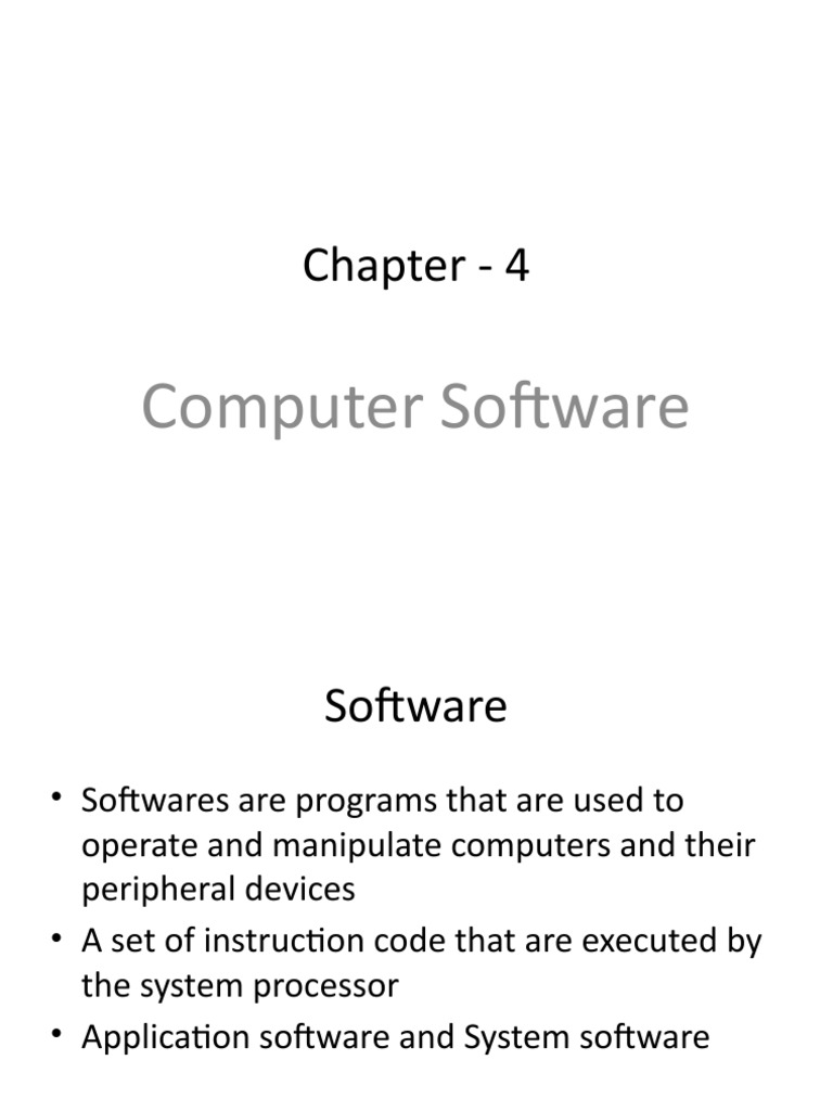 178chapter 4 Computer Software Pdf Operating System Application